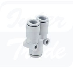 [KQ2U06-00A] Złącza wtykowe białe - złączka rozgałęźna, typu Y > SMC